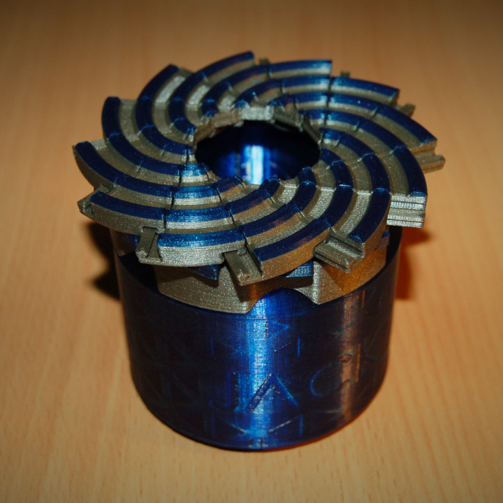 3D Printable 12 Leaf Aperture Iris Box by Brien Allison