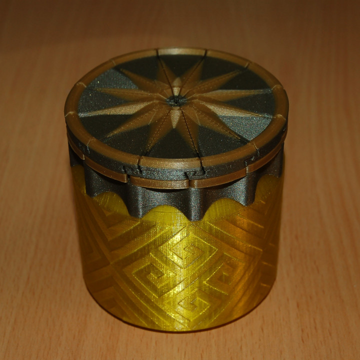 3D Printable 12 Leaf Aperture Iris Box by Brien Allison