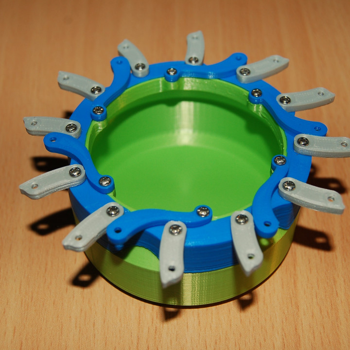 3D Printable 12 Leaf Aperture Iris Box by Brien Allison