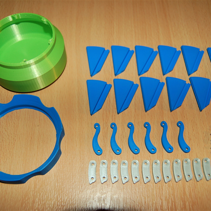 3D Printable 12 Leaf Aperture Iris Box by Brien Allison