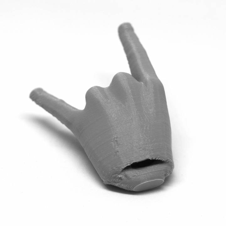 3D Printable DEVIL HORN HAND GESTURE -UPDATE by vancleefus