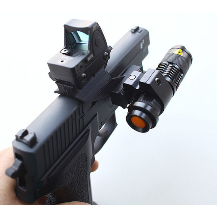 3D Printable handgun mount by Ve Steven