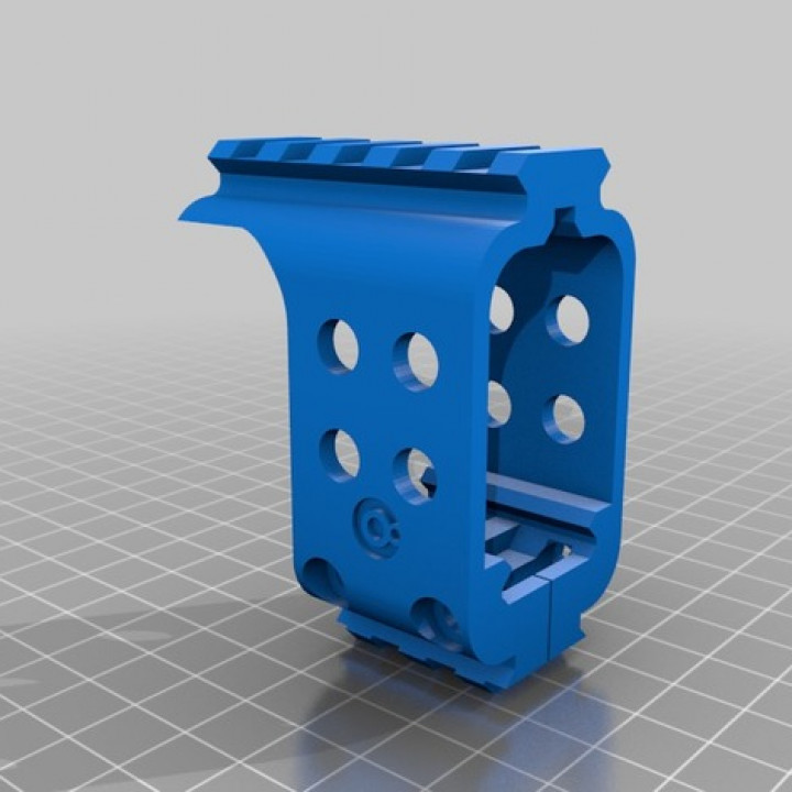 3D Printable hand gun mount simple by Ve Steven