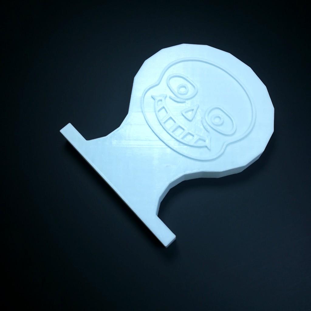 3D Printable Sans Headphone stand by owen rintz