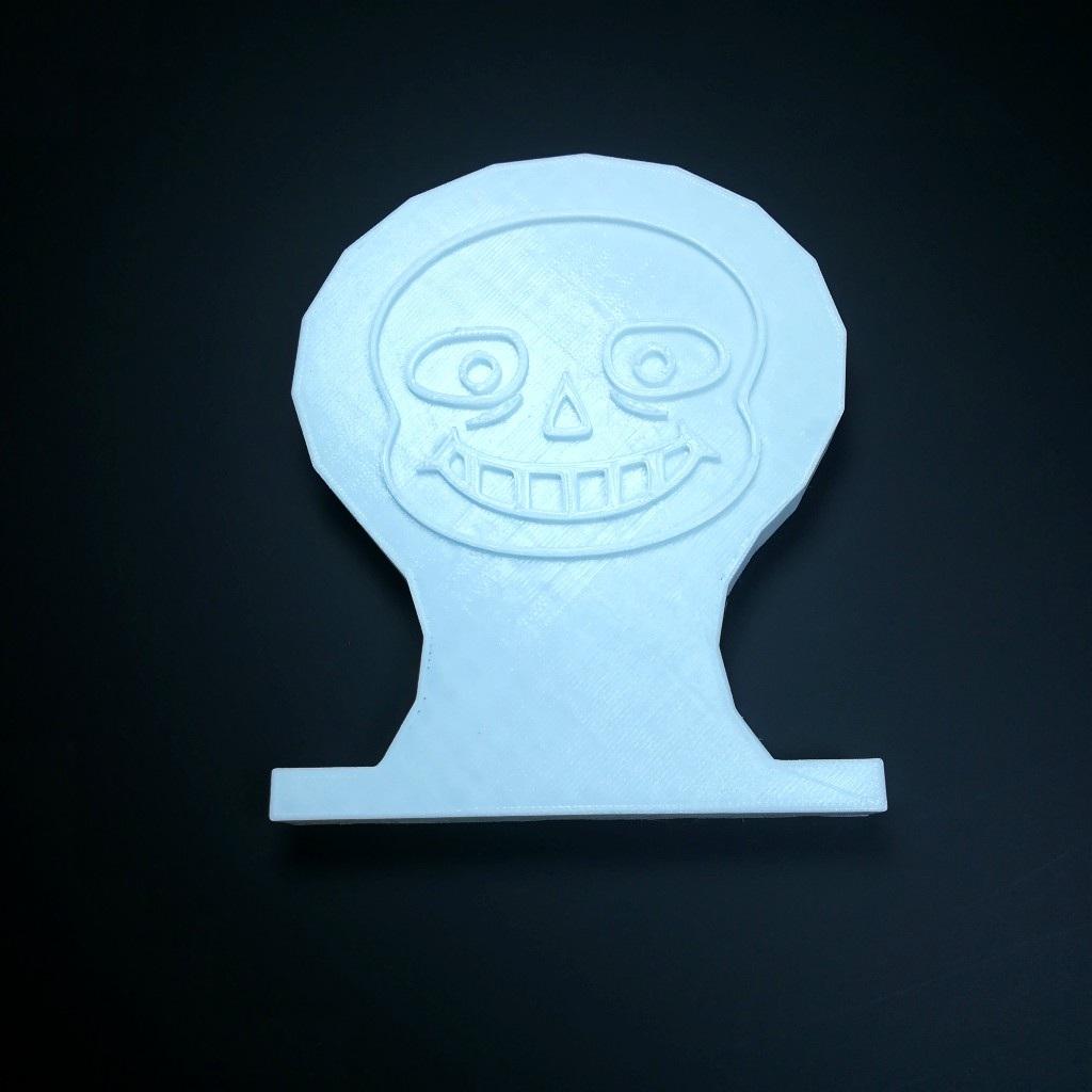 3D Printable Sans Headphone stand by owen rintz