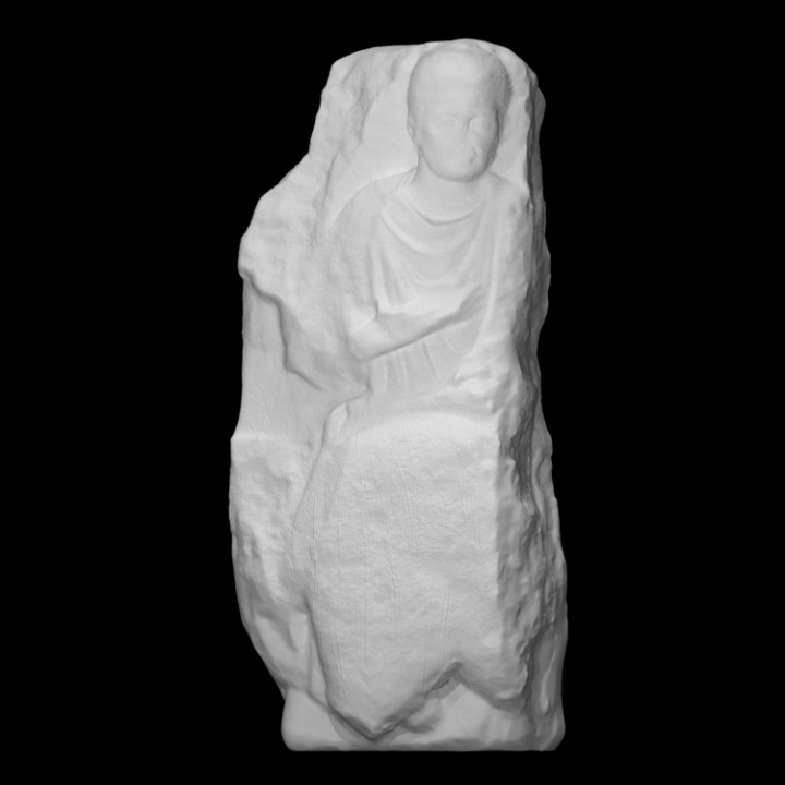 3D Printable Relief of a man by Scan The World