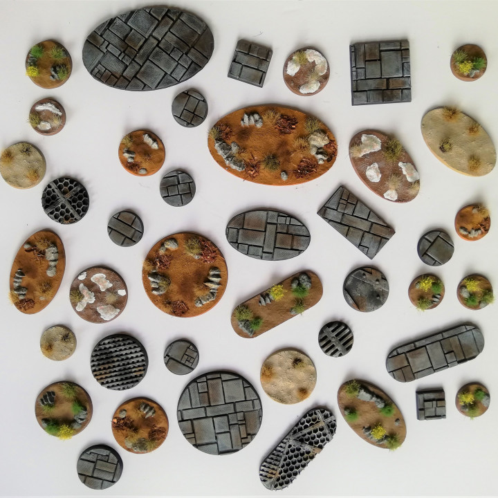 3D Printable Rock & earth miniature bases - Bundle by Eskice Miniature ...