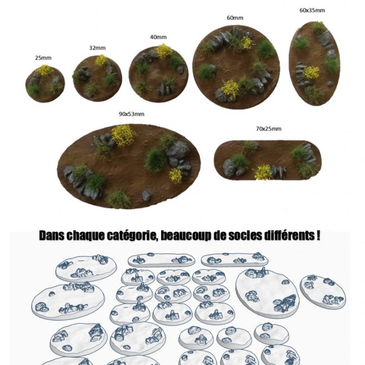 3D Printable Rock & earth miniature bases - Bundle by Eskice Miniature ...