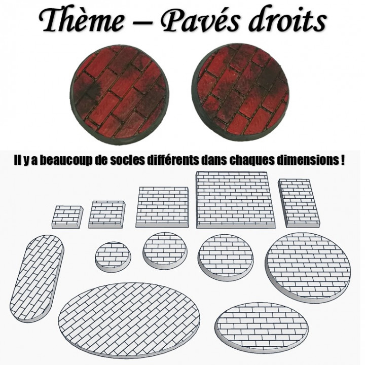 3D Printable Paving stone miniature bases - Bundle by Eskice Miniature ...