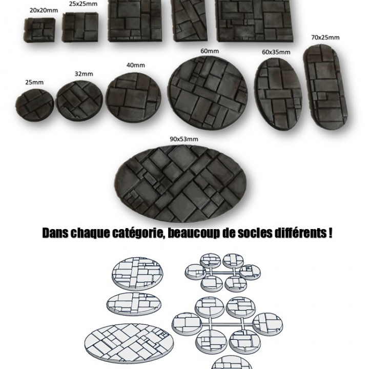 3D Printable Paving stone miniature bases - Bundle by Eskice Miniature ...