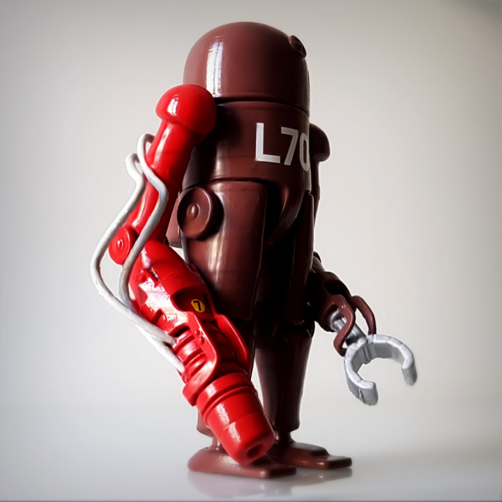3D Printable Retro-futuristic robots. by Alphonse Marcel