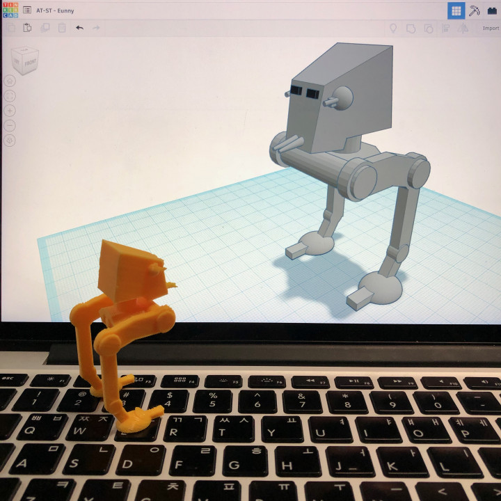3D Printable Simple AT-ST with Tinkercad by Da-eun Jun
