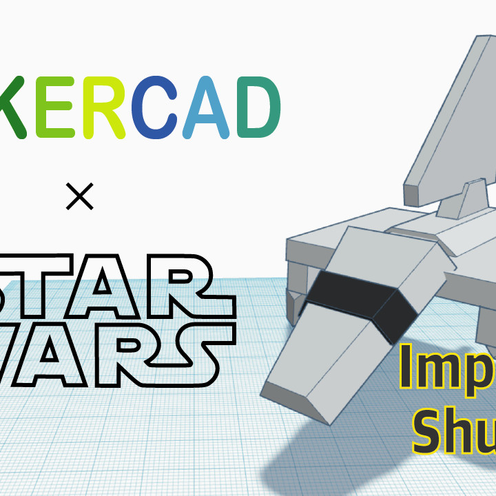 3D Printable Simple Imperial Shuttle with Tinkercad by Da-eun Jun