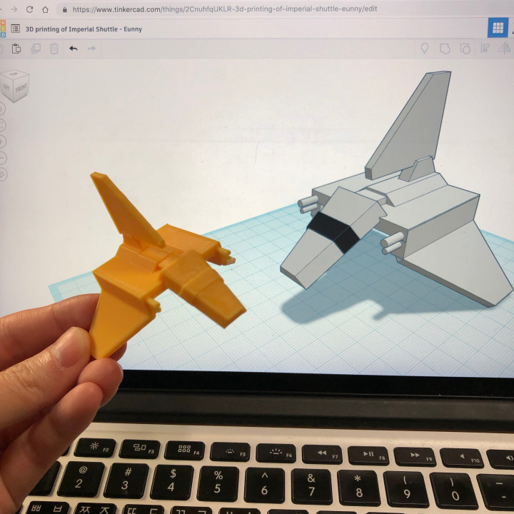 3D Printable Simple Imperial Shuttle with Tinkercad by Da-eun Jun