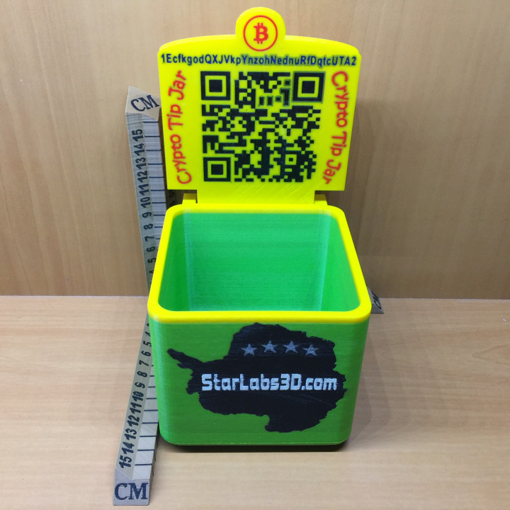 3D Printable Crypto Tip Jar by Star Labs 3D, LLC