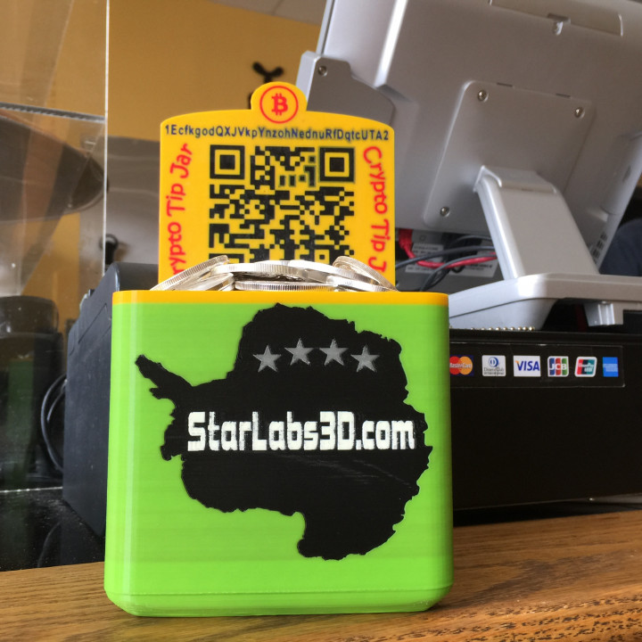 3D Printable Crypto Tip Jar by Star Labs 3D, LLC