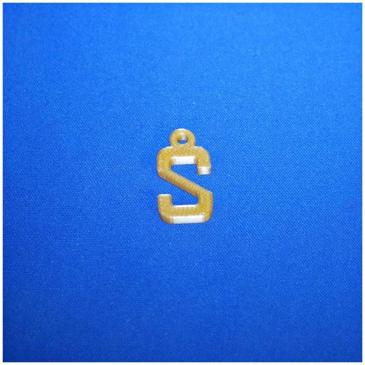 3D Printable Keychain Letter S by Tomas Sierra