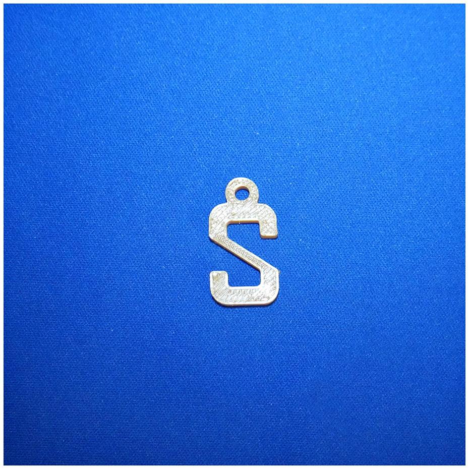3D Printable Keychain Letter S by Tomas Sierra