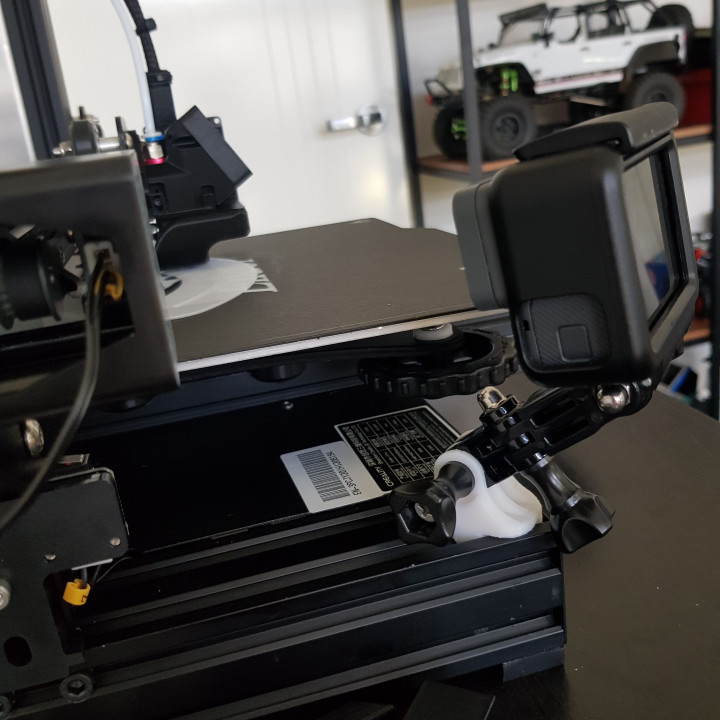 3D Printable slide in go pro mount to suit Ender 3 Pro by Dan Parry