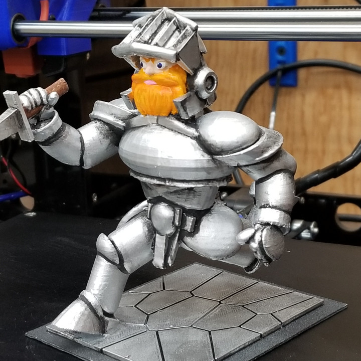 3D Printable King Arthur Ghost N Goblins by Collin Tupper
