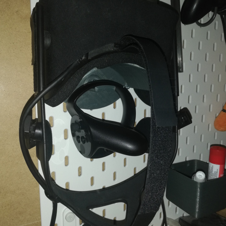 3D Printable Oculus Rift holder for Ikea skadis (skådis) by Kristian ...