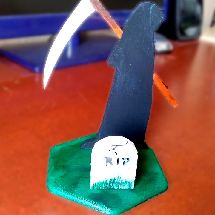 3D Printable Grim Reaper Phone Stand by Wayne Jordan