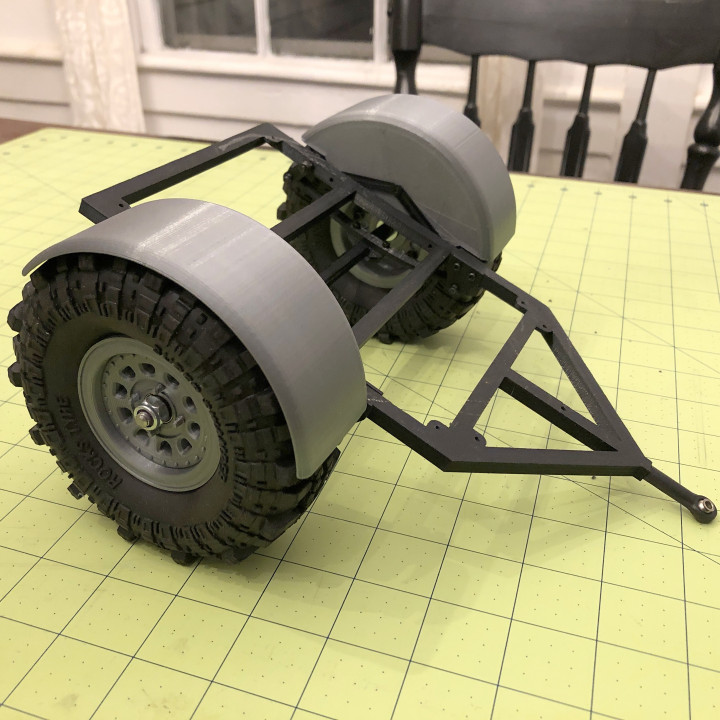 3D Printable GH Scaler Trailer - Frame & Suspension by Justin Goodson
