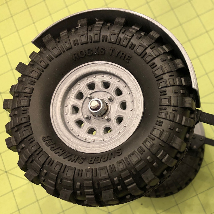 3D Printable 1.9 Beadlock Wheel 10 Trailer Version by Justin Goodson