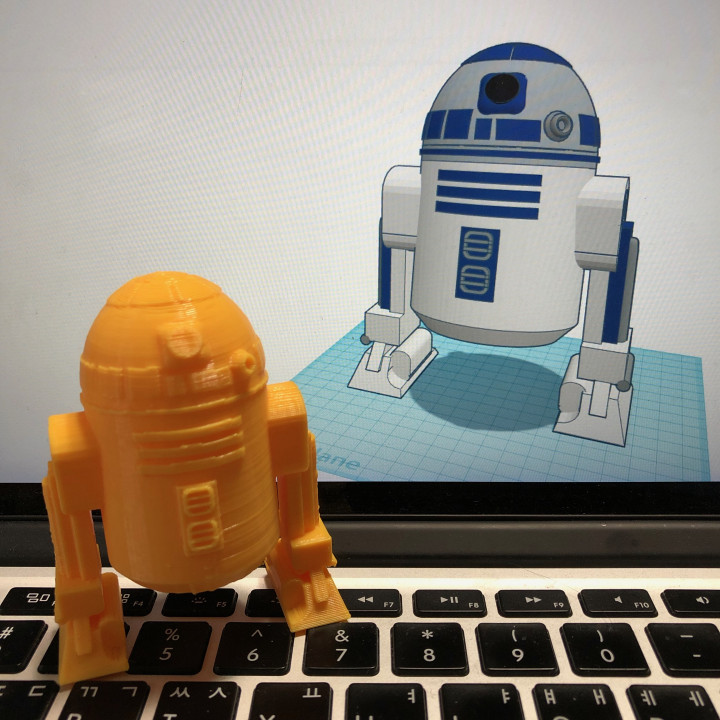 3D Printable Simple R2D2 with Tinkercad by Da-eun Jun