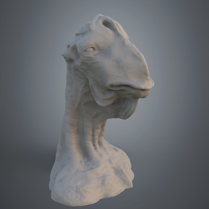 3D Printable Alien Bust by James E. Grant
