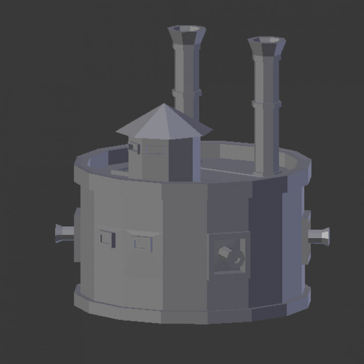 3D Printable Steampunk Mobile Turret by Chris Armstrong