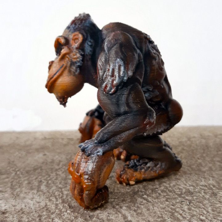 3D Printable Cartoon Ape Three Pose Set by Richard Hanson