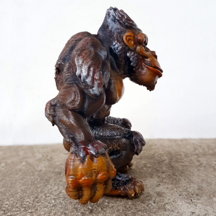 3D Printable Cartoon Ape Three Pose Set by Richard Hanson