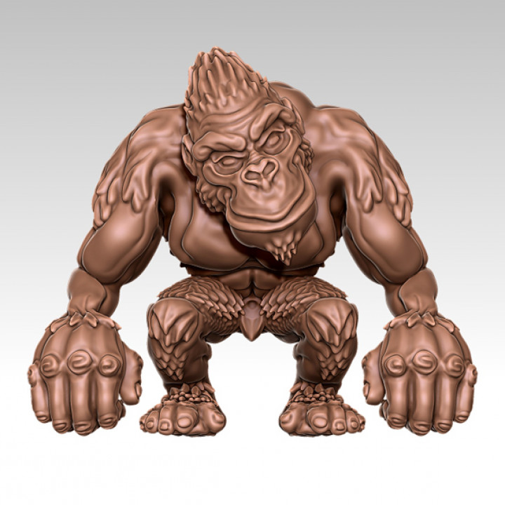 3D Printable Cartoon Ape Three Pose Set by Richard Hanson