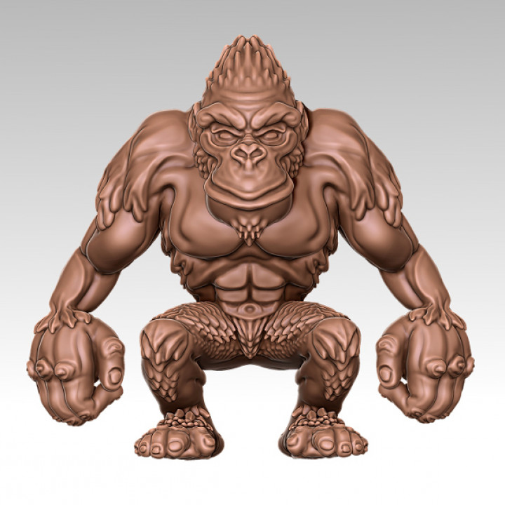 3D Printable Cartoon Ape Three Pose Set by Richard Hanson
