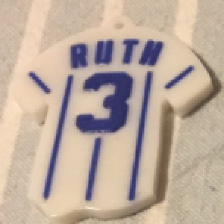 3D Printable Keychain Babe Ruth 3 New York Yankees by AlePre