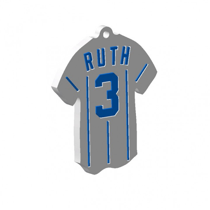 3D Printable Keychain Babe Ruth 3 New York Yankees by AlePre