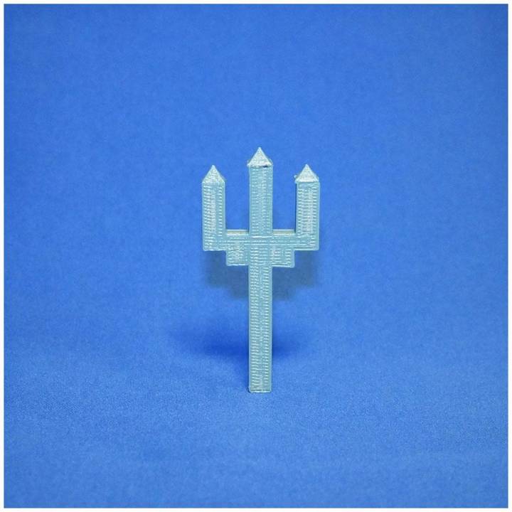 3D Printable minecraft trident by Tristan Elias