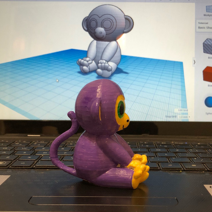 3D Printable Monkey by Jason Mackey