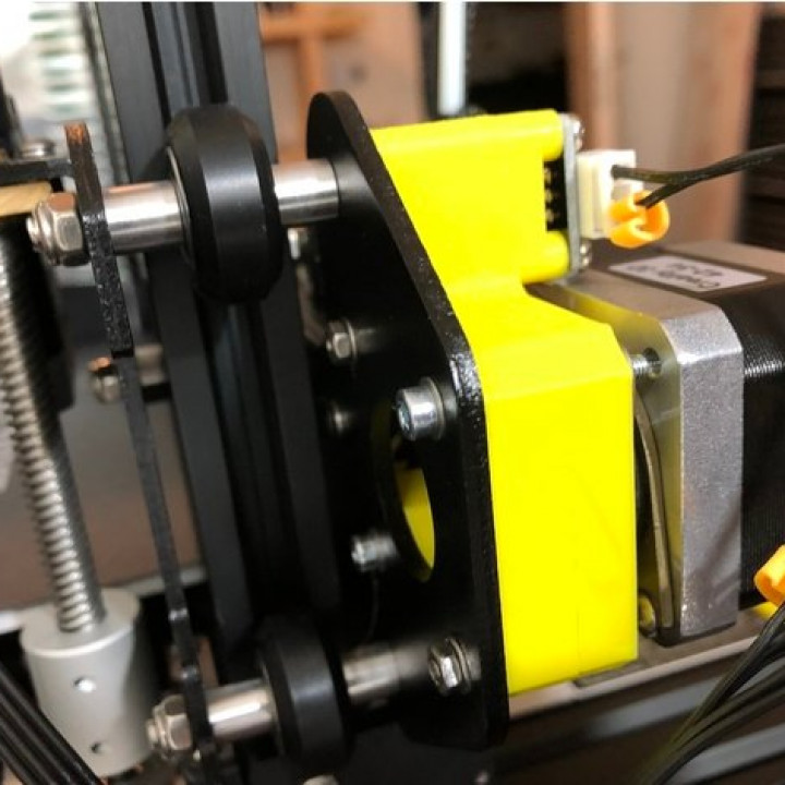 3D Printable Ender 3 X-axis stepper motor damper mount for press-fit ...