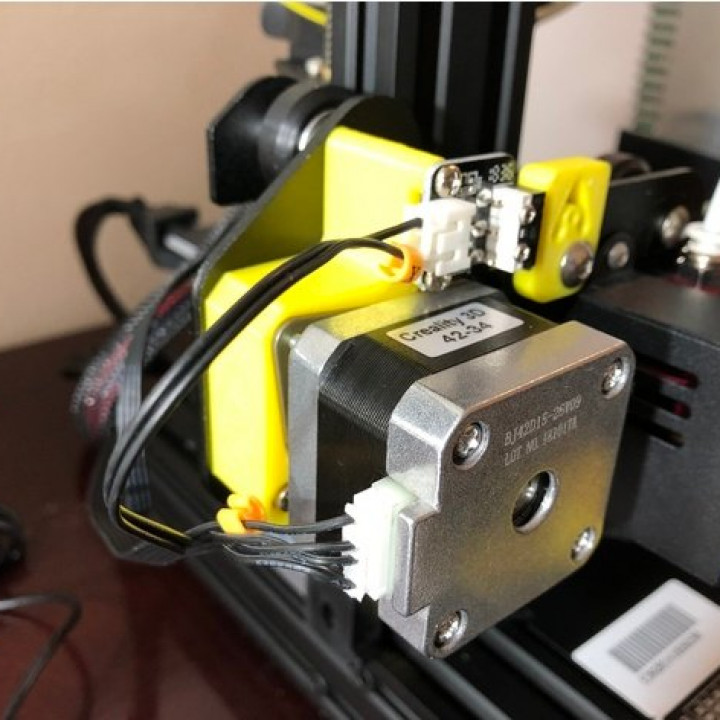 3D Printable Ender 3 X-axis stepper motor damper mount for press-fit ...