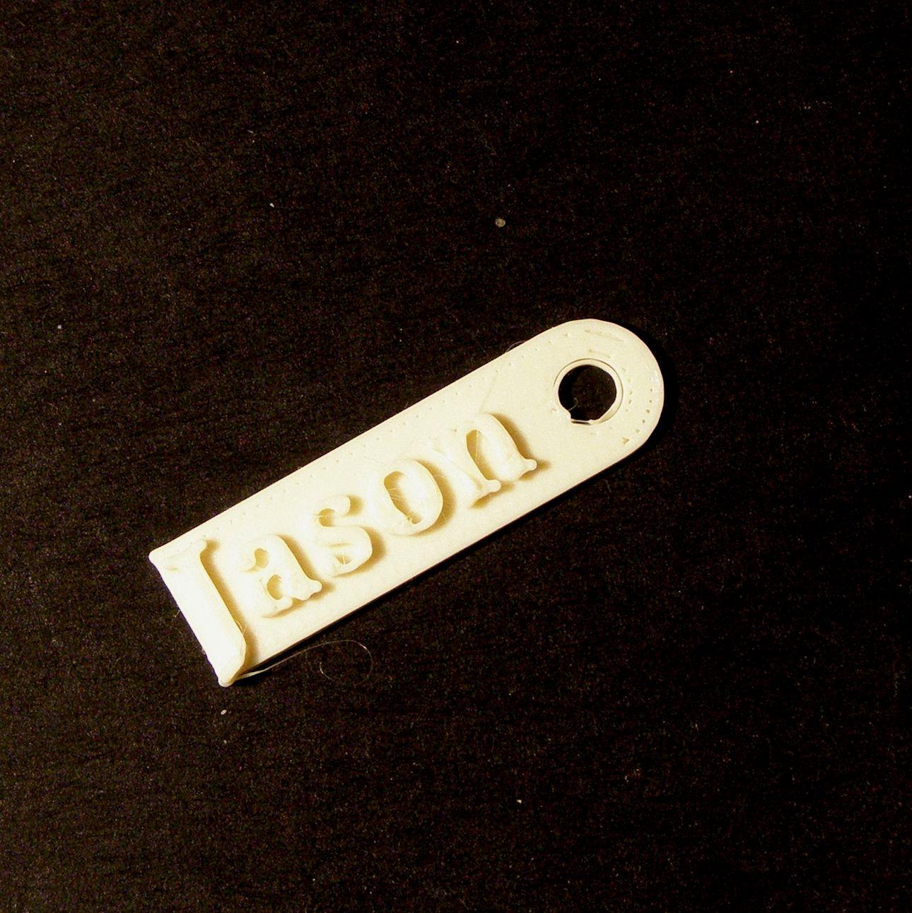 3D Printable Jason_Nametag by James