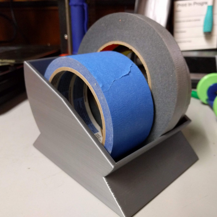 3D Printable Tape Roll Stand by Joseph Bozarth