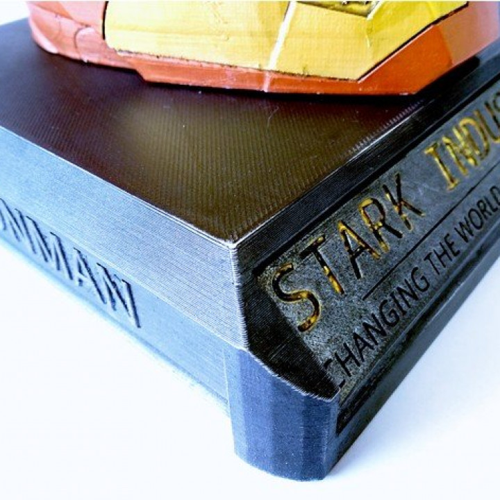 3D Printable Weathered Ironman bust with base by Critter Hitters