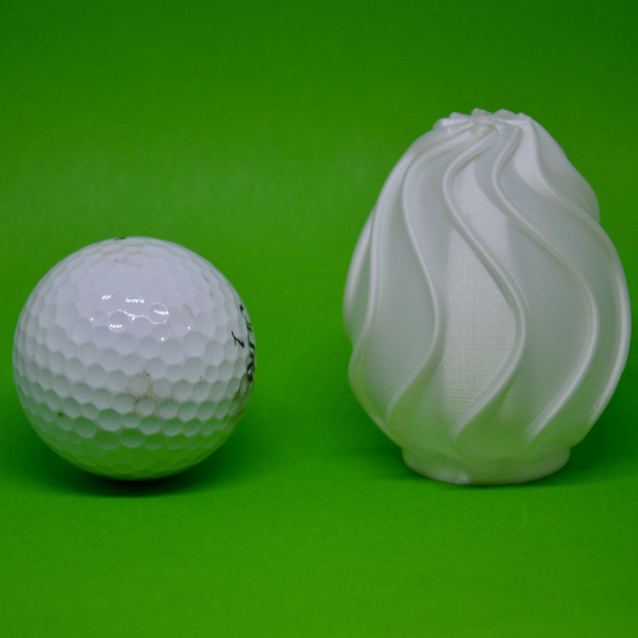 3D Printable Easter egg - Wavy pattern by 3DPRintech