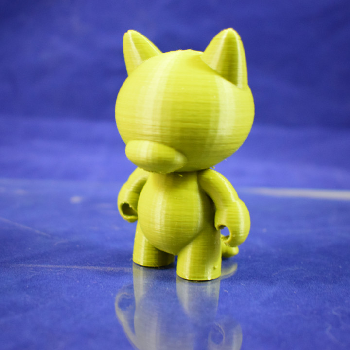 3D Printable #Tinkercharacters Cat Munny Blank by Tanya Wiesner