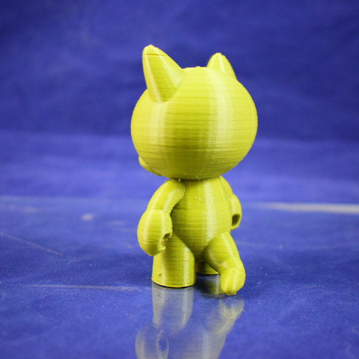 3D Printable #Tinkercharacters Cat Munny Blank by Tanya Wiesner