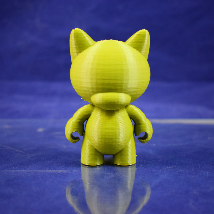 3D Printable #Tinkercharacters Cat Munny Blank by Tanya Wiesner