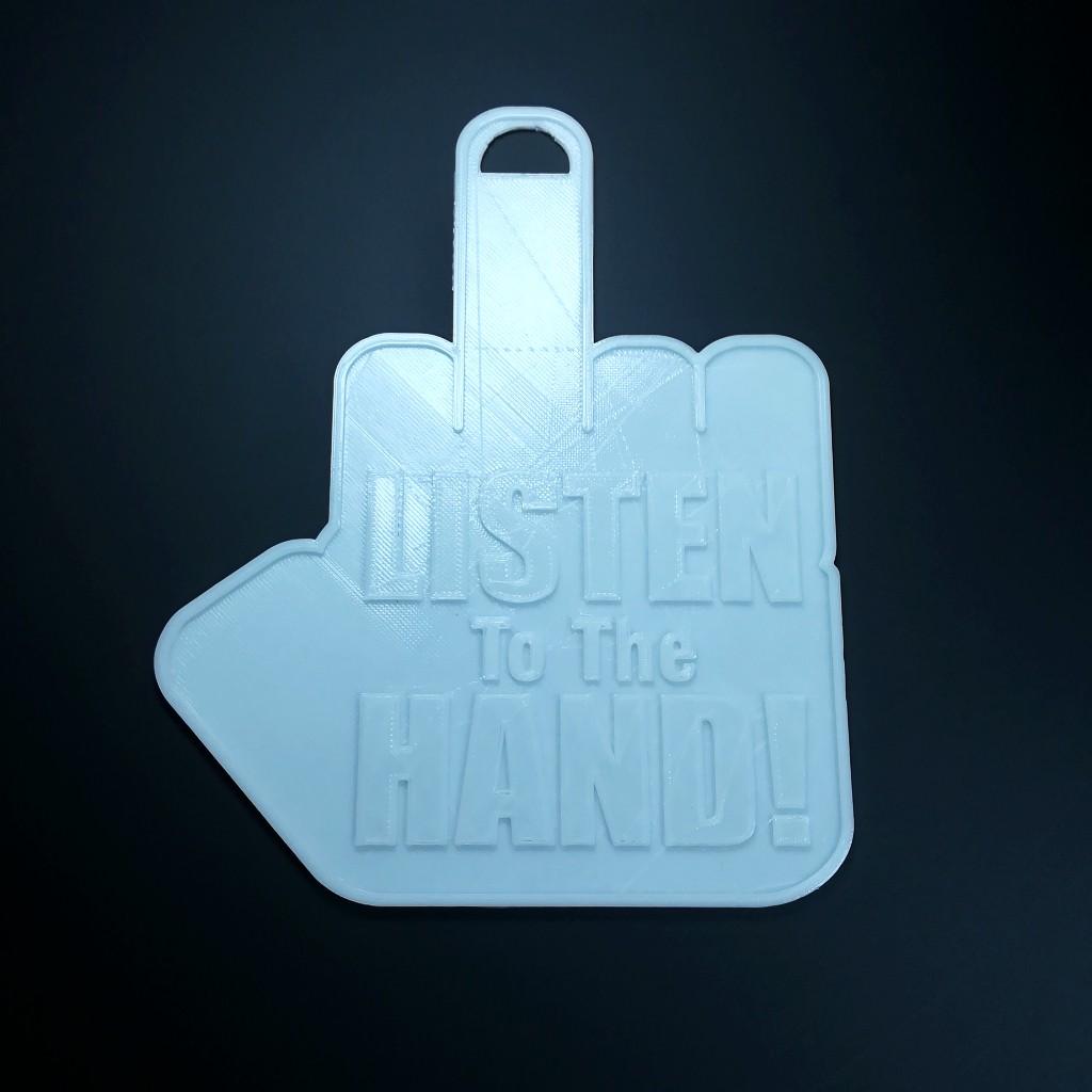 3D Printable Listen to the Hand Sign by Bharat Mistry