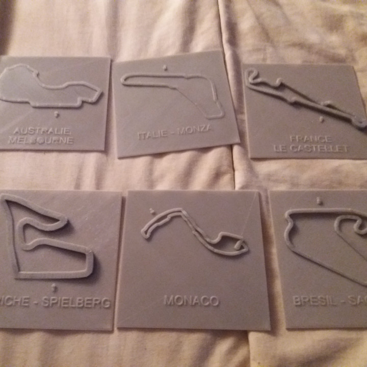 3D Printable F1 Tracks with elevation by Thom By